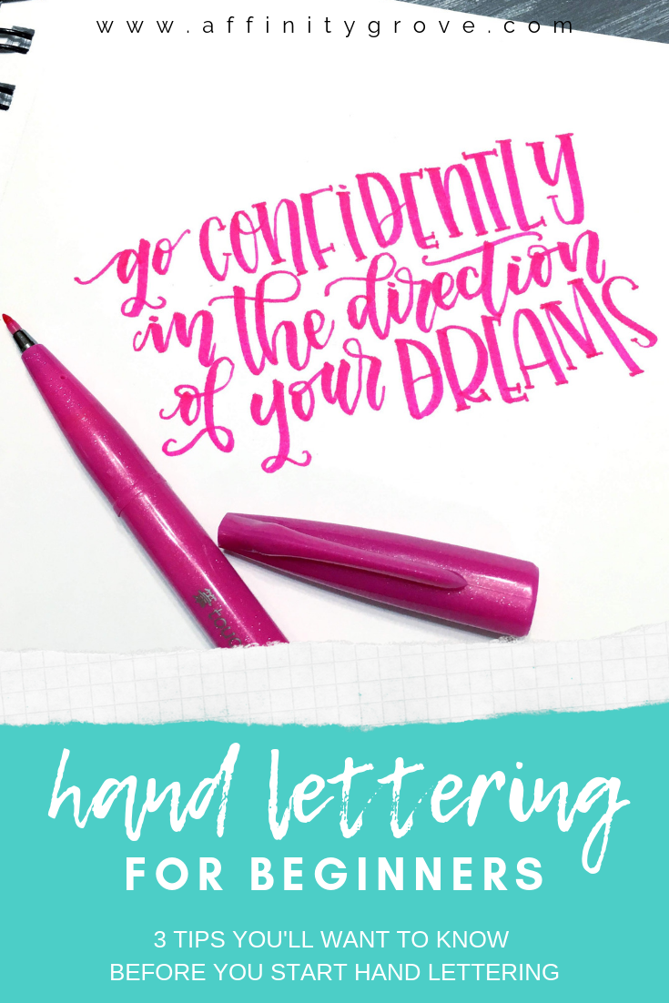 Hand lettering for beginners - Tips before you start • Affinity Grove
