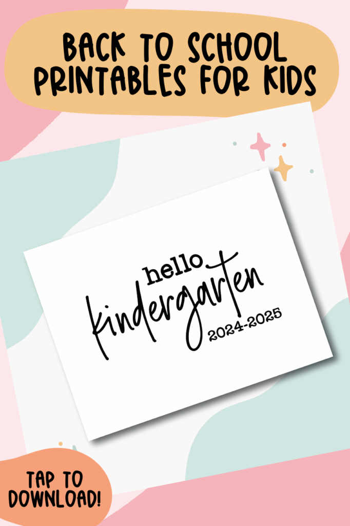 Back to School Printables for Kids: First Day Signs, Interviews & More